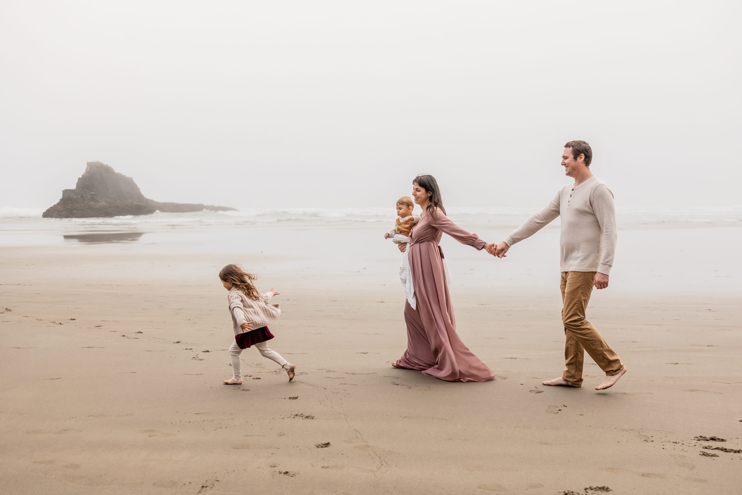 Moody Family Beach Sessions in Cannon Beach, OR